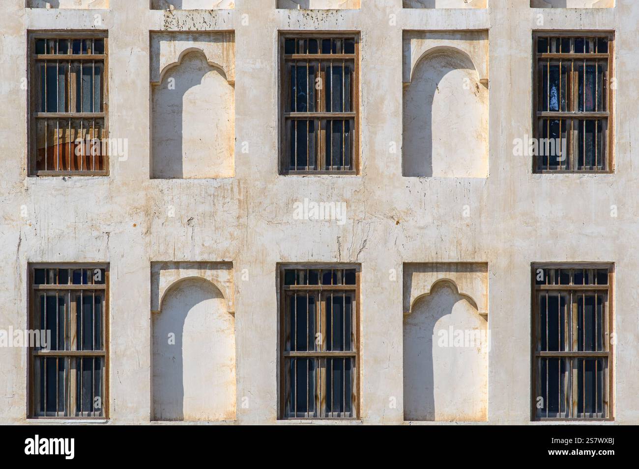 Doha, Qatar - January 4, 2025: The vibrant facade of a traditional ...
