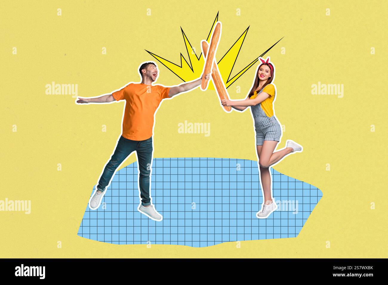 Creative artwork template sketch 3D collage of cook gourmet delicious ...