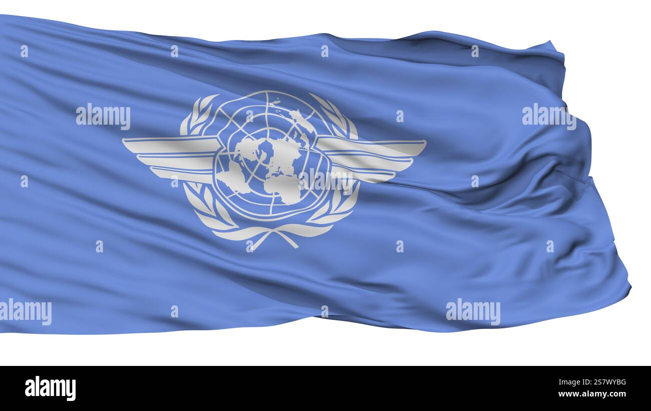 Icao Flag, Isolated On White Background Stock Photo - Alamy