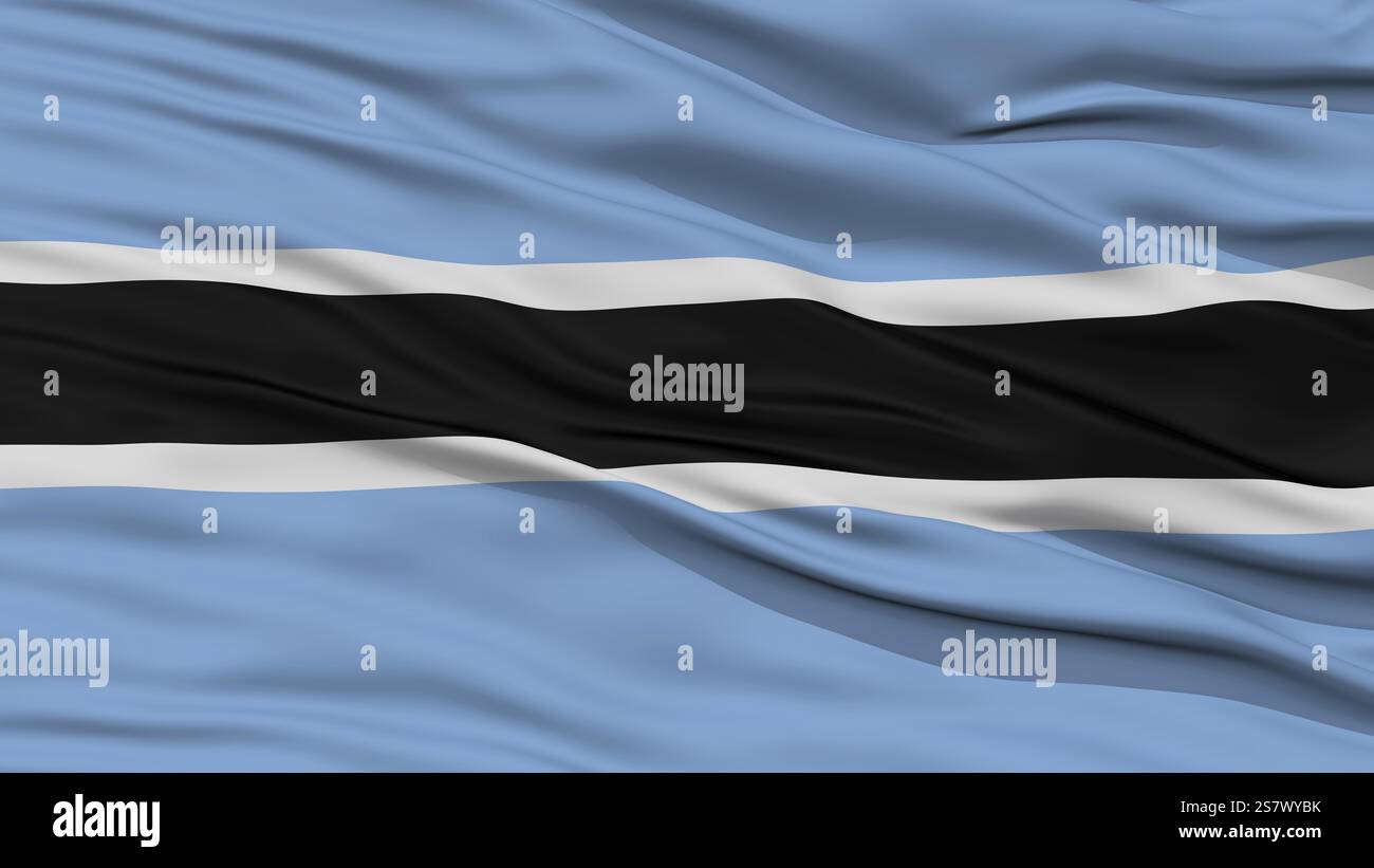 Closeup Botswana Flag, Waving in the Wind, High Resolution Stock Photo - Alamy