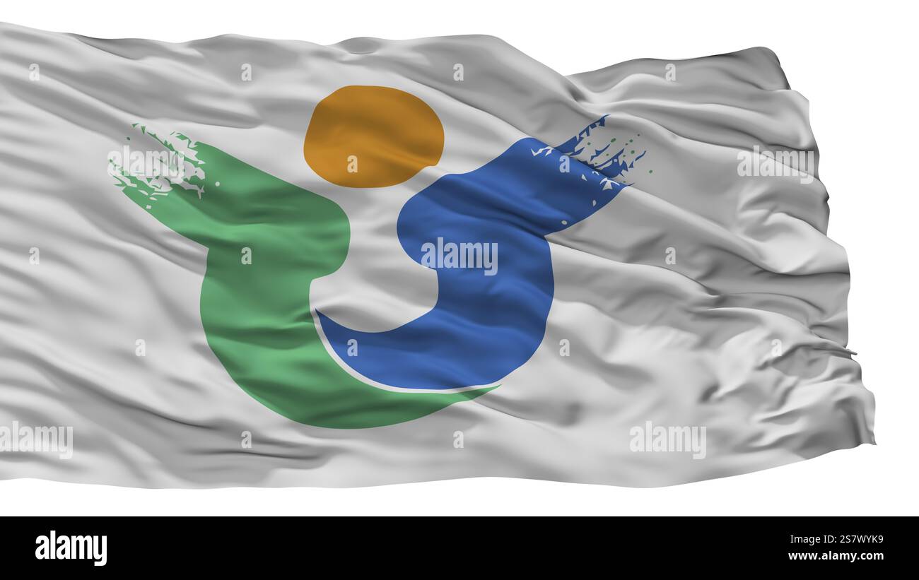 Hirado City Flag, Country Japan, Nagasaki Prefecture, Isolated On White ...