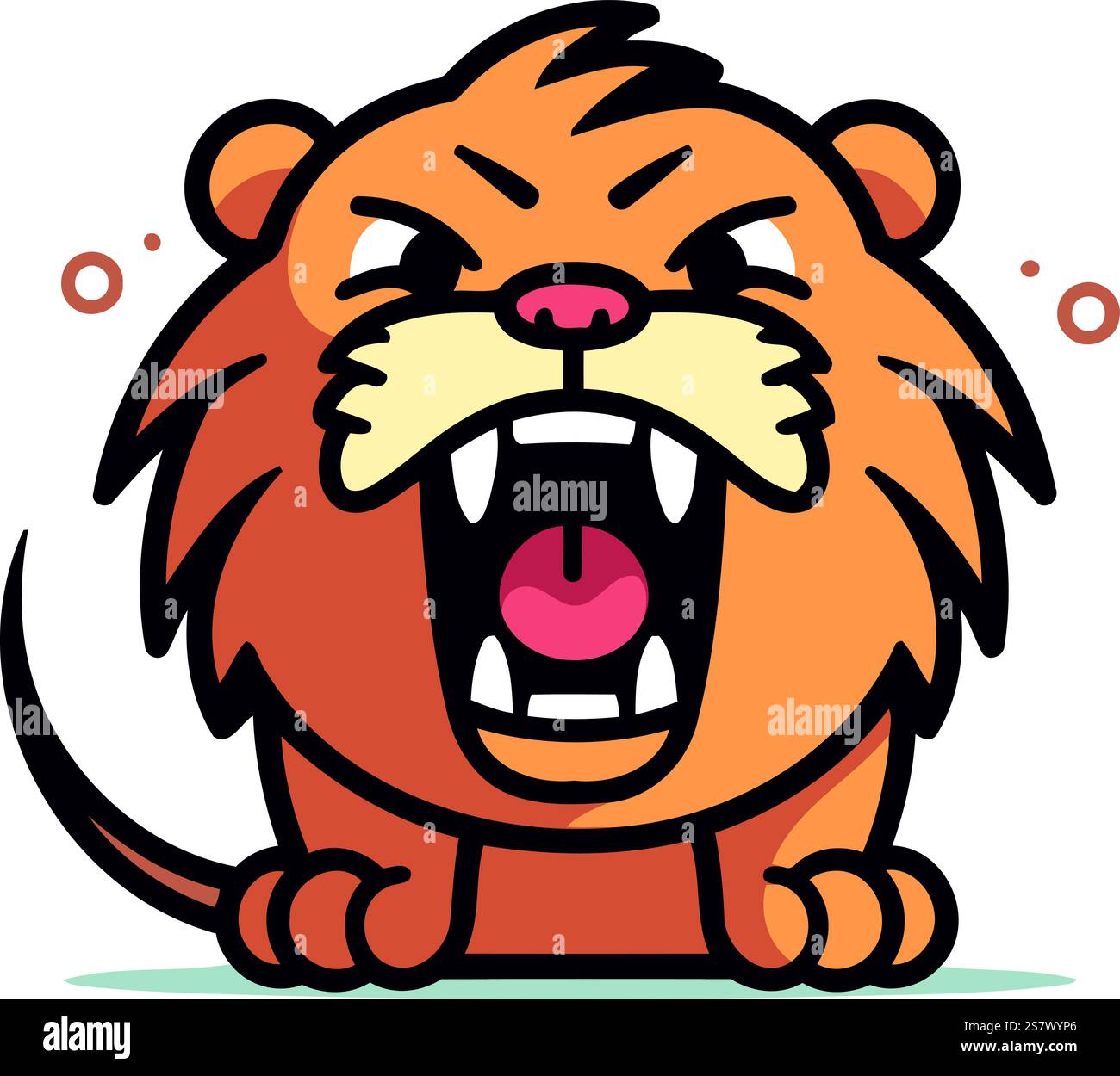 Angry hamster. Vector illustration. Cute cartoon character Stock Vector ...