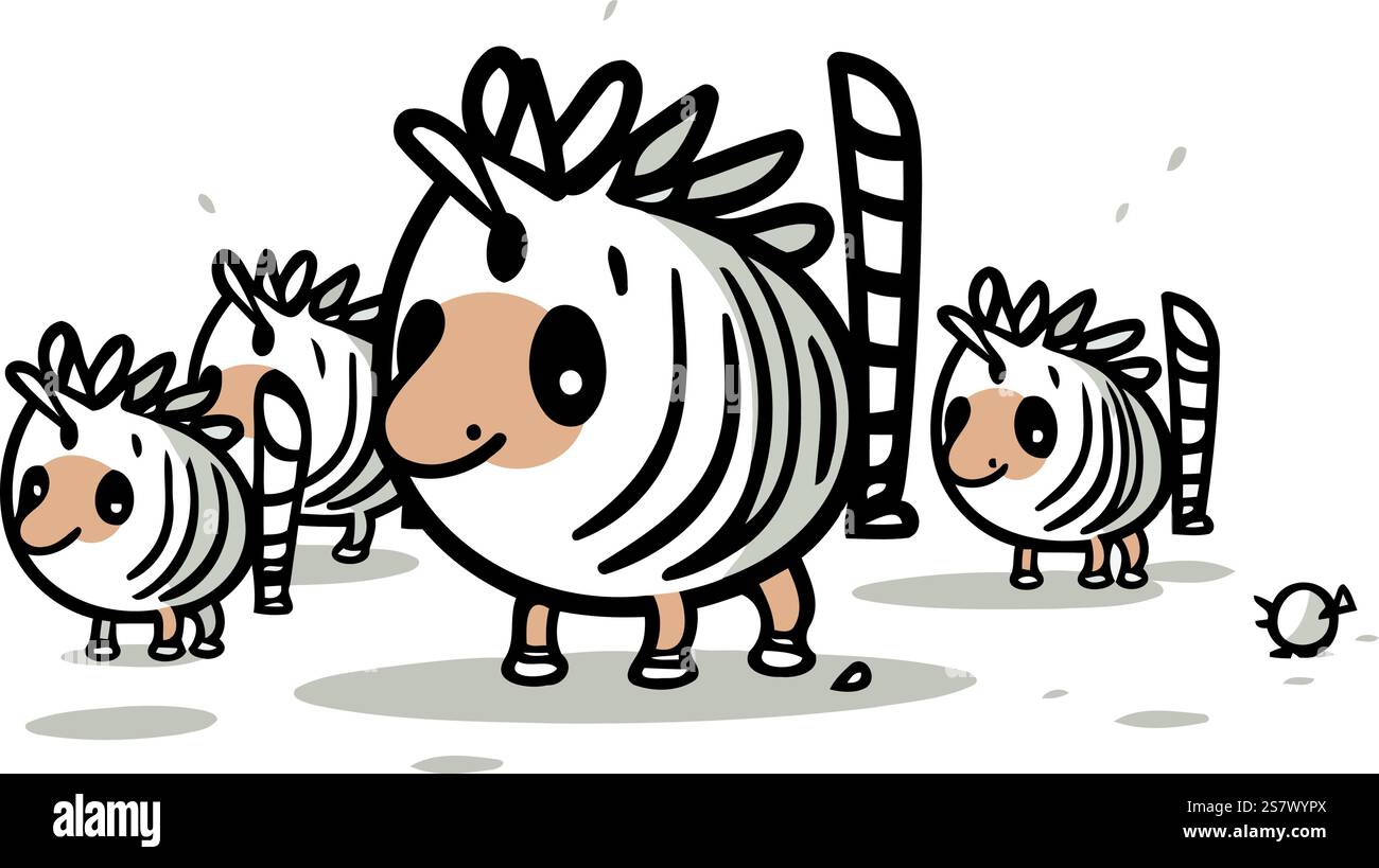 Zebra family zoo Stock Vector Images - Alamy
