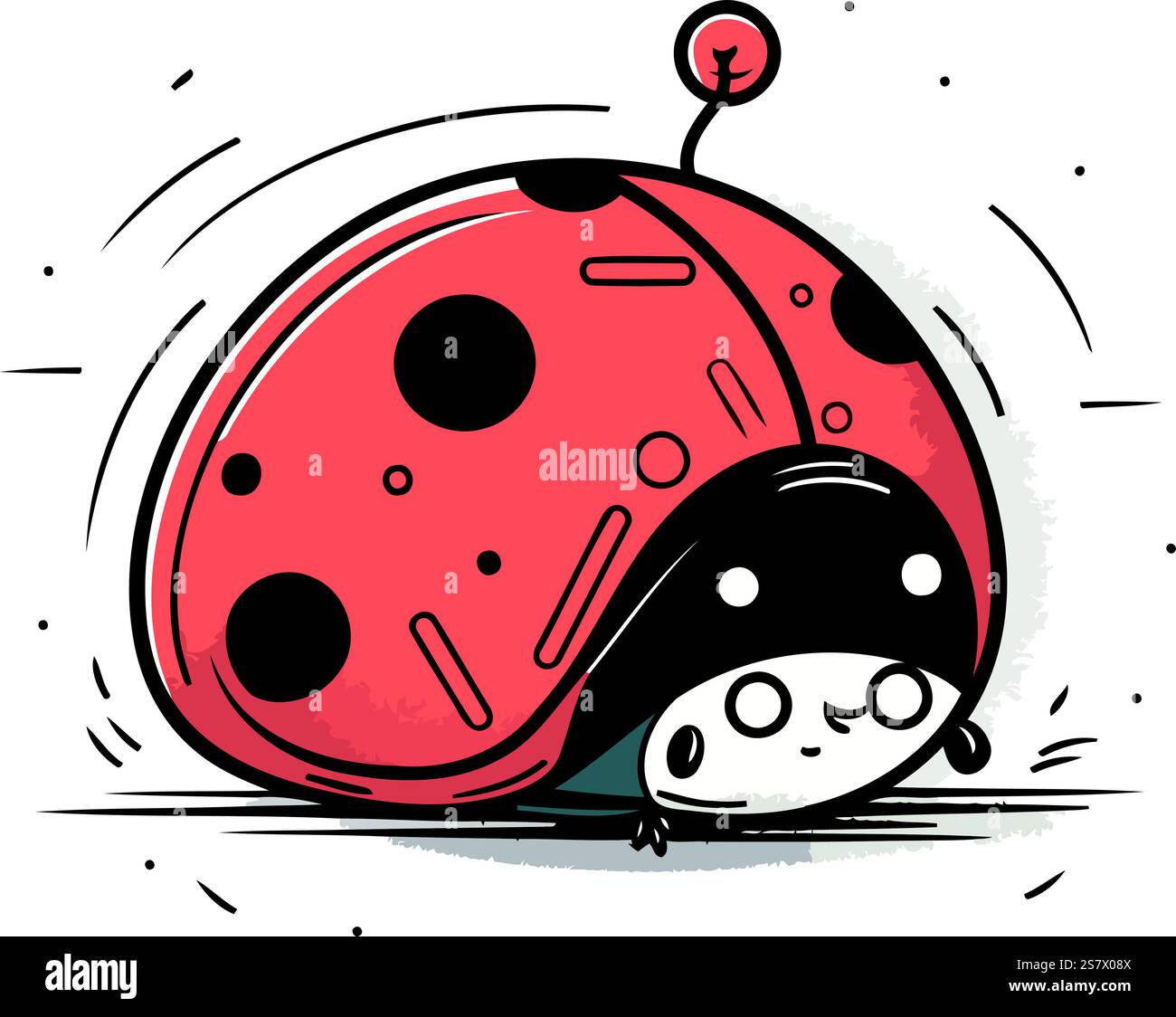 Vector illustration of ladybug. Cute hand drawn ladybug Stock Vector ...