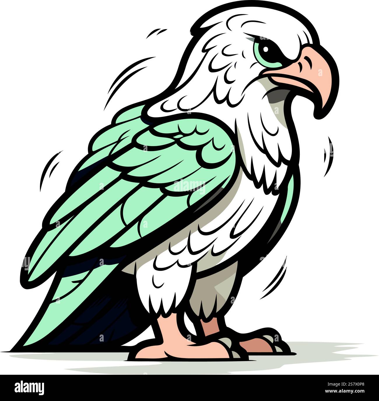 Eagle. Vector illustration isolated on white background. Cartoon style ...