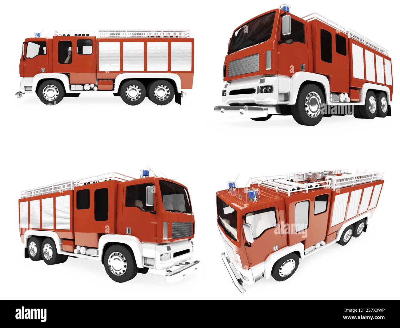 Isolated collection of firetruck Stock Photo - Alamy