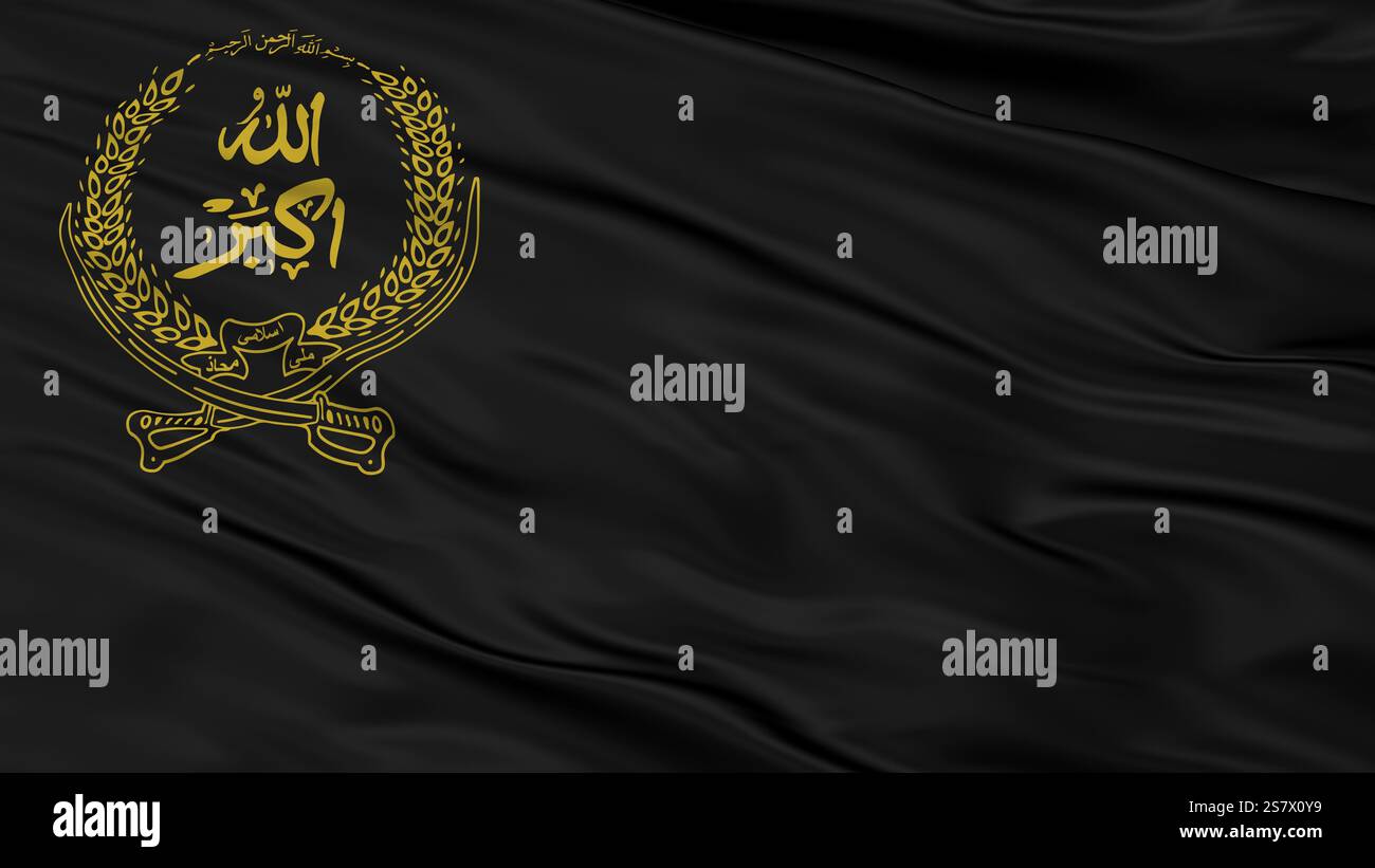 The National Islamic Front Of Afghanistan Flag, Closeup View Stock ...