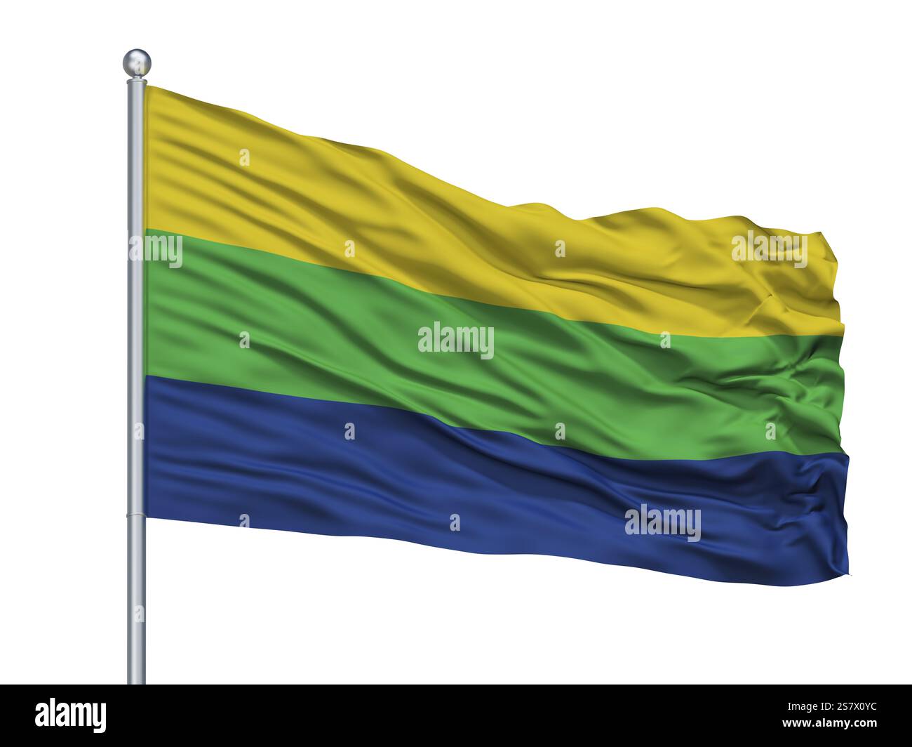 Santa Rosa De Osos City Flag On Flagpole, Country Colombia, Isolated On ...