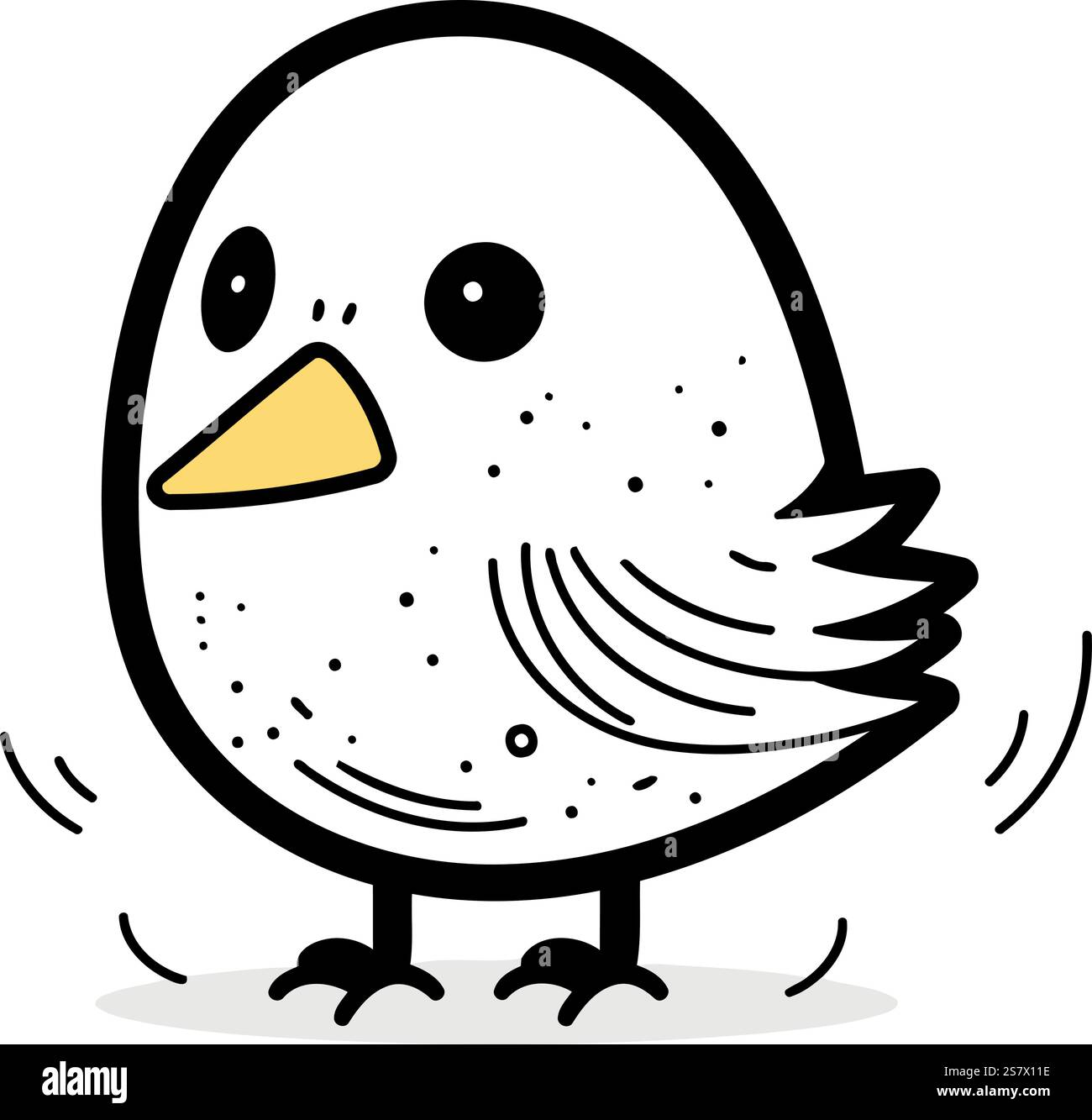 Cute bird cartoon vector illustration. Cute little bird character Stock ...