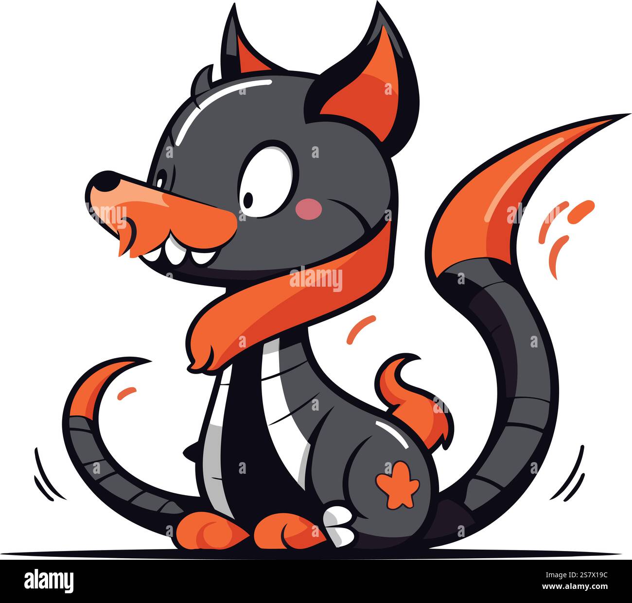 Cute cartoon devil. Vector illustration. Isolated on white background ...