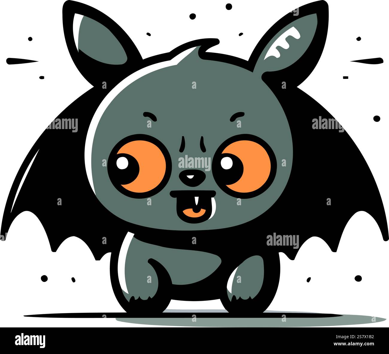 Cute cartoon vampire bat. Vector illustration isolated on white ...
