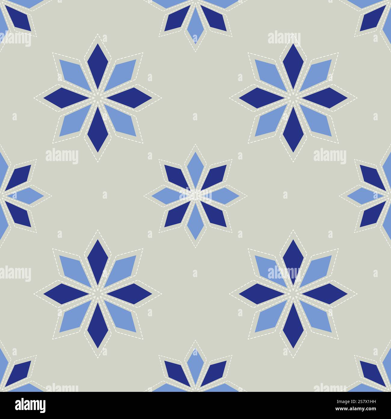 Scandinavian nordic pattern, pastel cool colors. Vector illustration ...