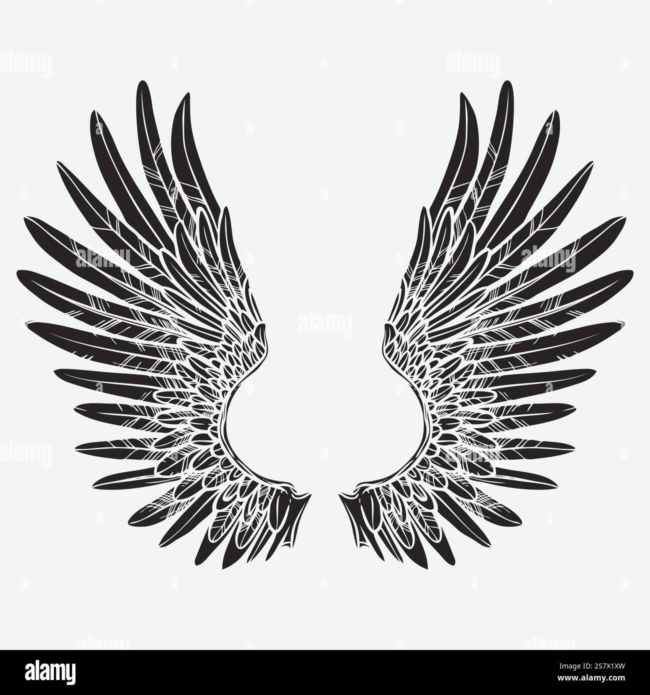 Wing vector silhouette Stock Vector Image & Art - Alamy