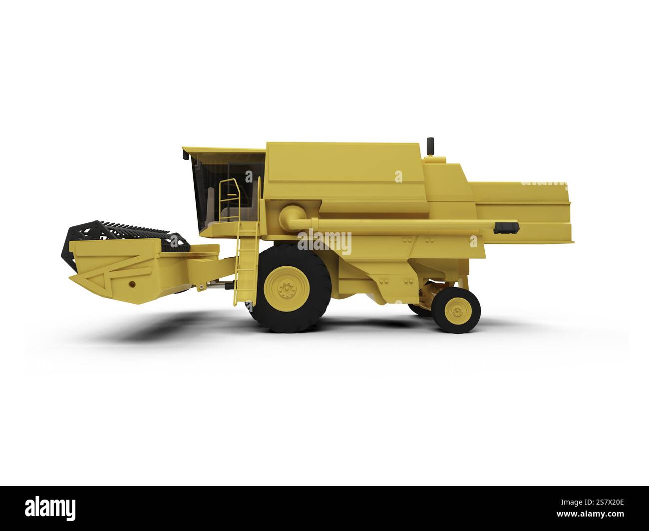 Isolated combine harvester on a white background Stock Photo - Alamy