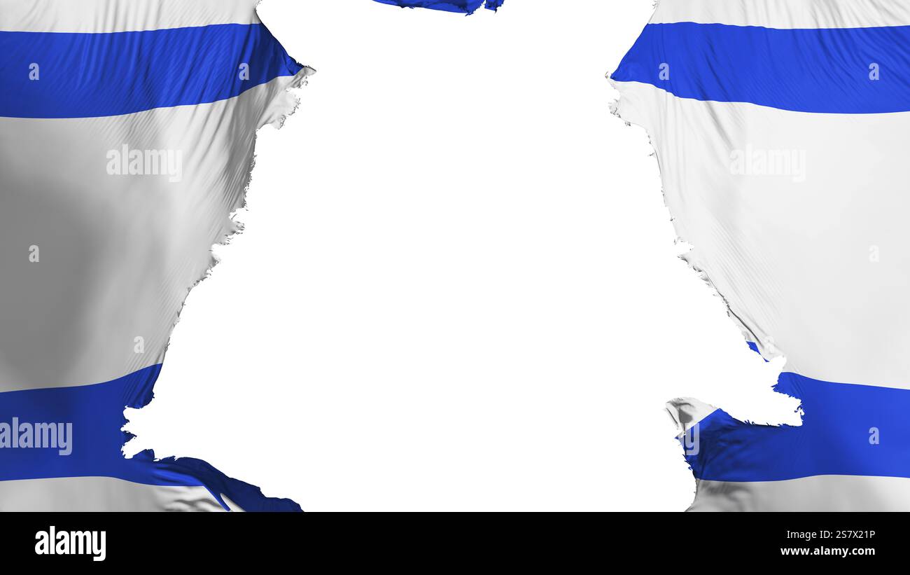 Israel flag ripped apart, white background, 3d rendering Stock Photo ...
