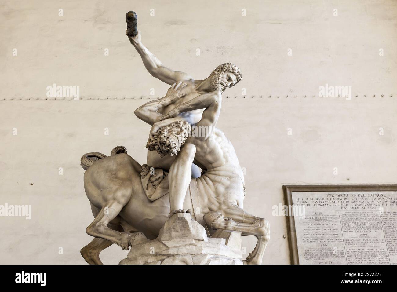 An image of Hercules Beating the Centaur Nessus Stock Photo - Alamy