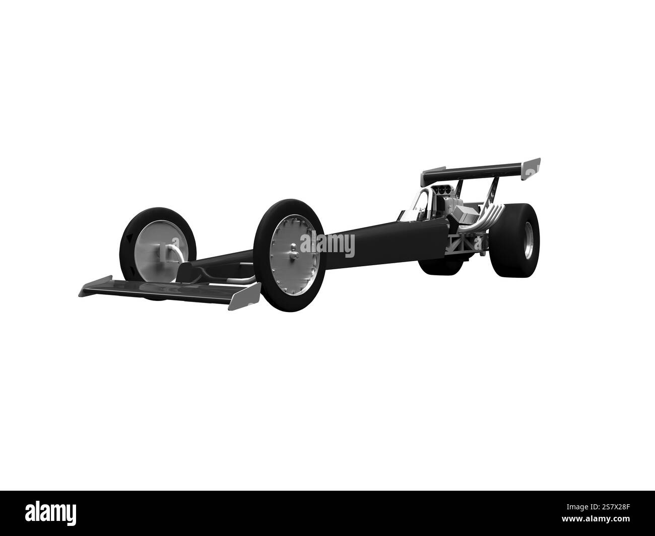Isolated dragster on white background Stock Photo - Alamy