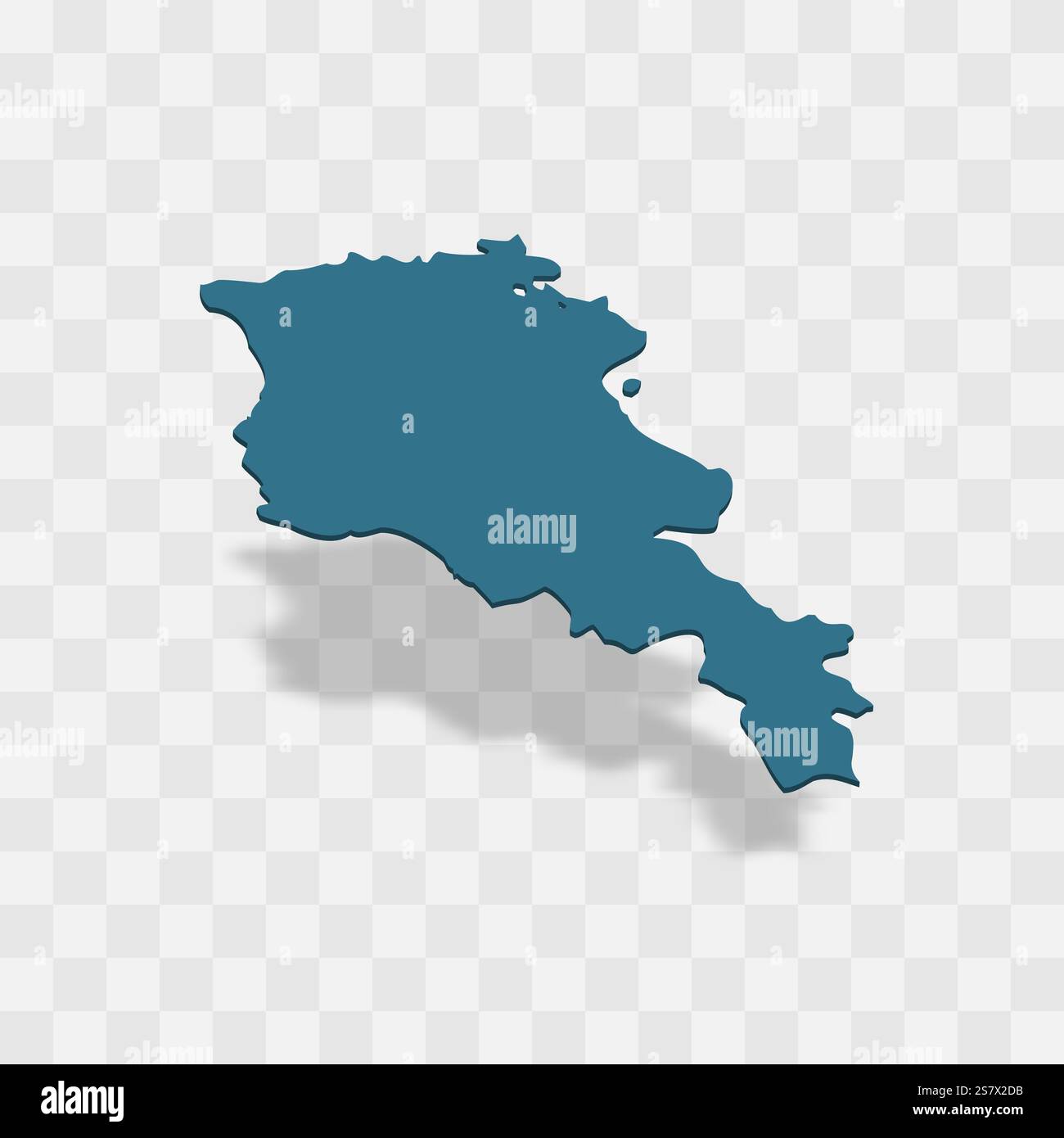 Armenia high detailed vector representation of country silhouette. 3D ...