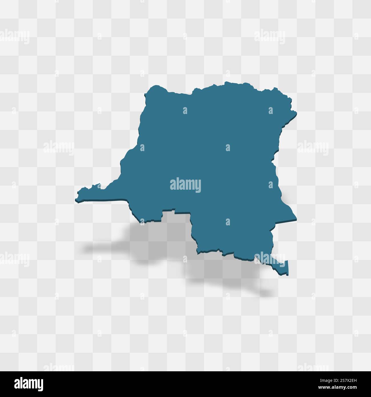 Democratic Republic of the Congo high detailed vector representation of ...