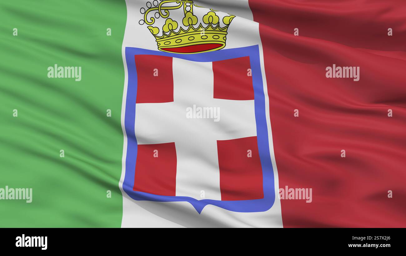 Italy 1860 Flag, Closeup View Stock Photo - Alamy