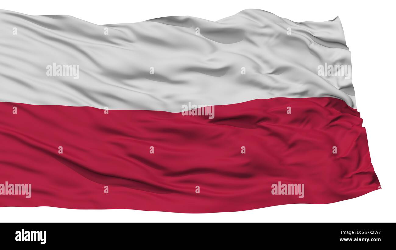 Isolated Poland Flag, Waving on White Background, High Resolution Stock ...