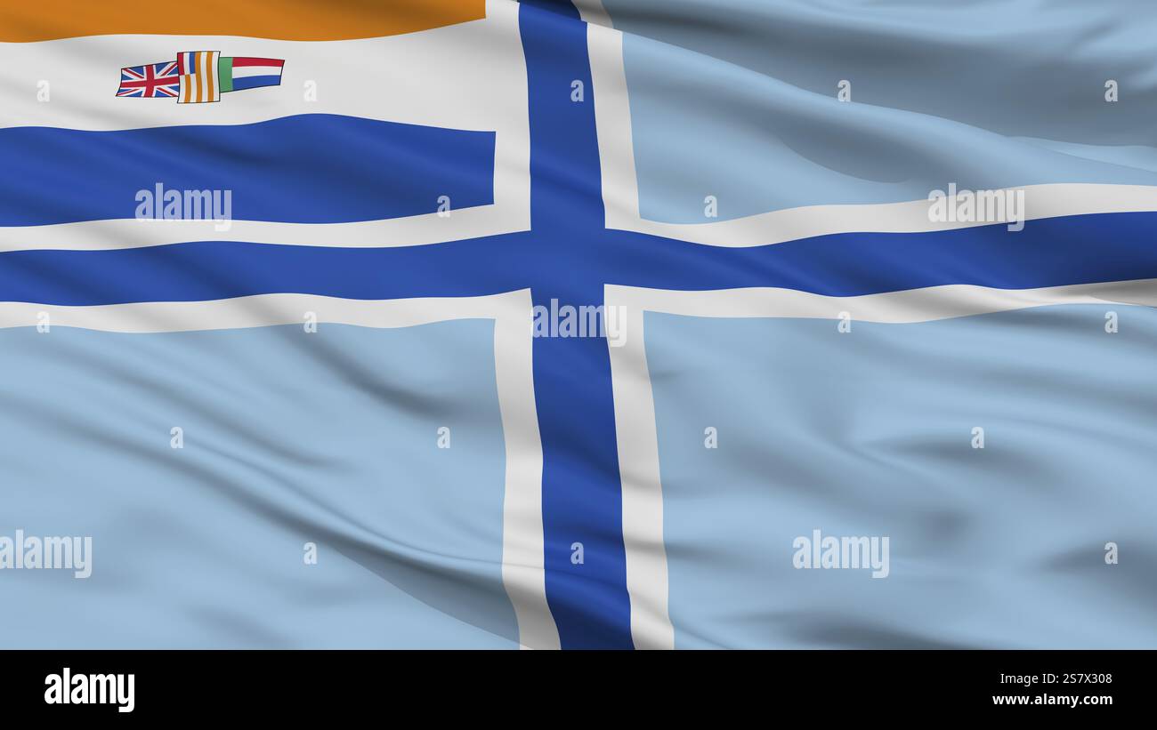 Civil Air Ensign Of South Africa Obsolete Flag, Closeup View Stock ...