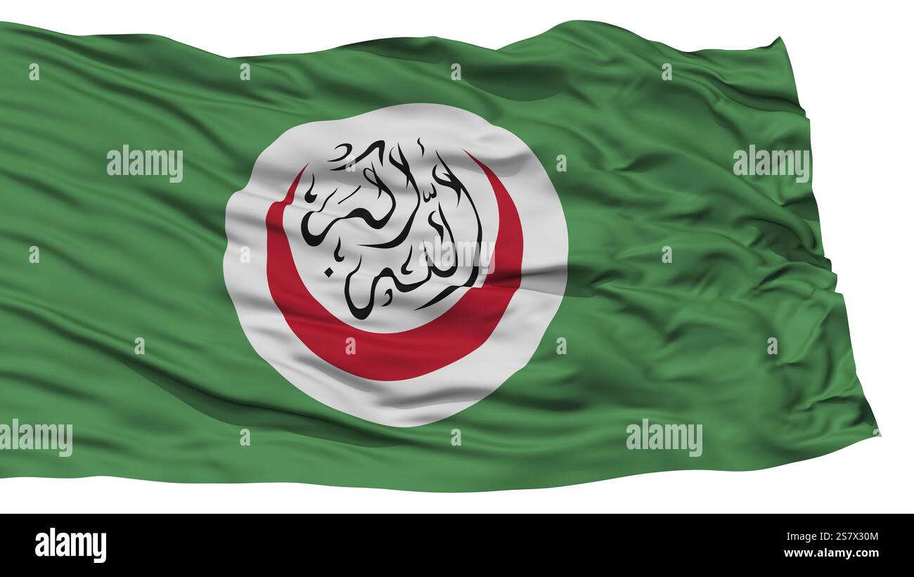 Isolated OIC Flag, Waving on White Background, High Resolution Stock ...