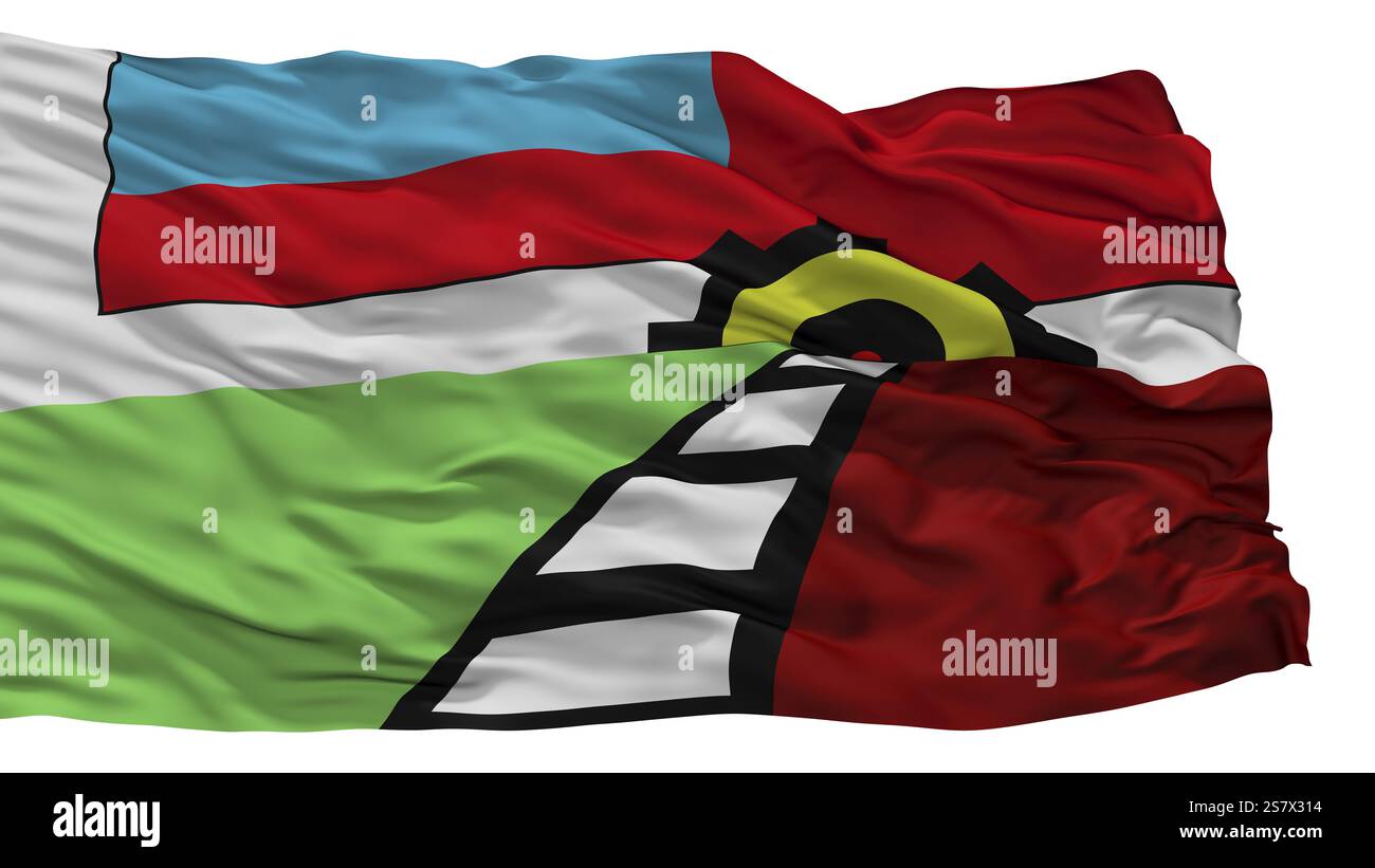 Lanus City Flag, Country Argentina, Isolated On White Background Stock ...