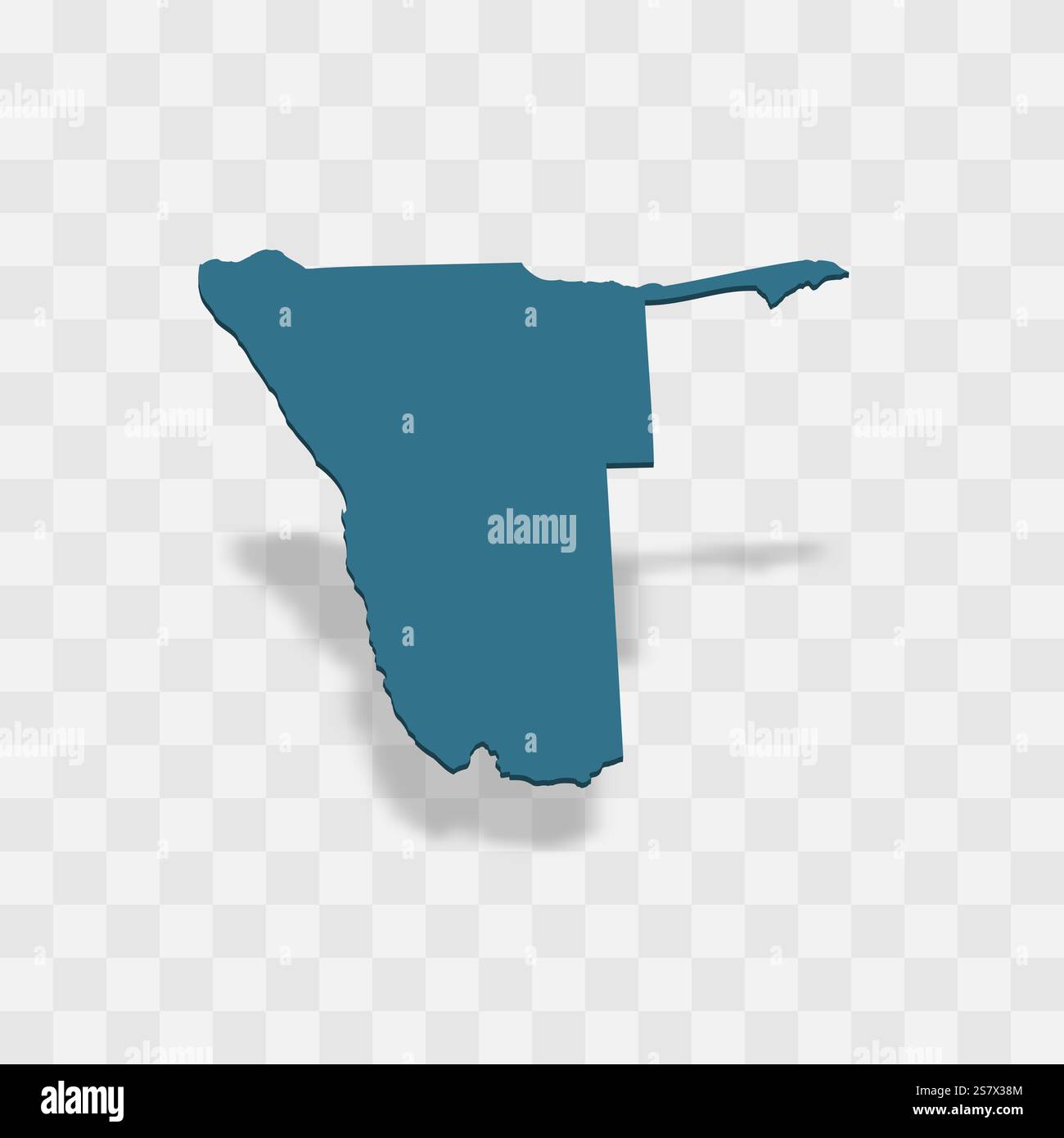 Namibia high detailed vector representation of country silhouette. 3D ...