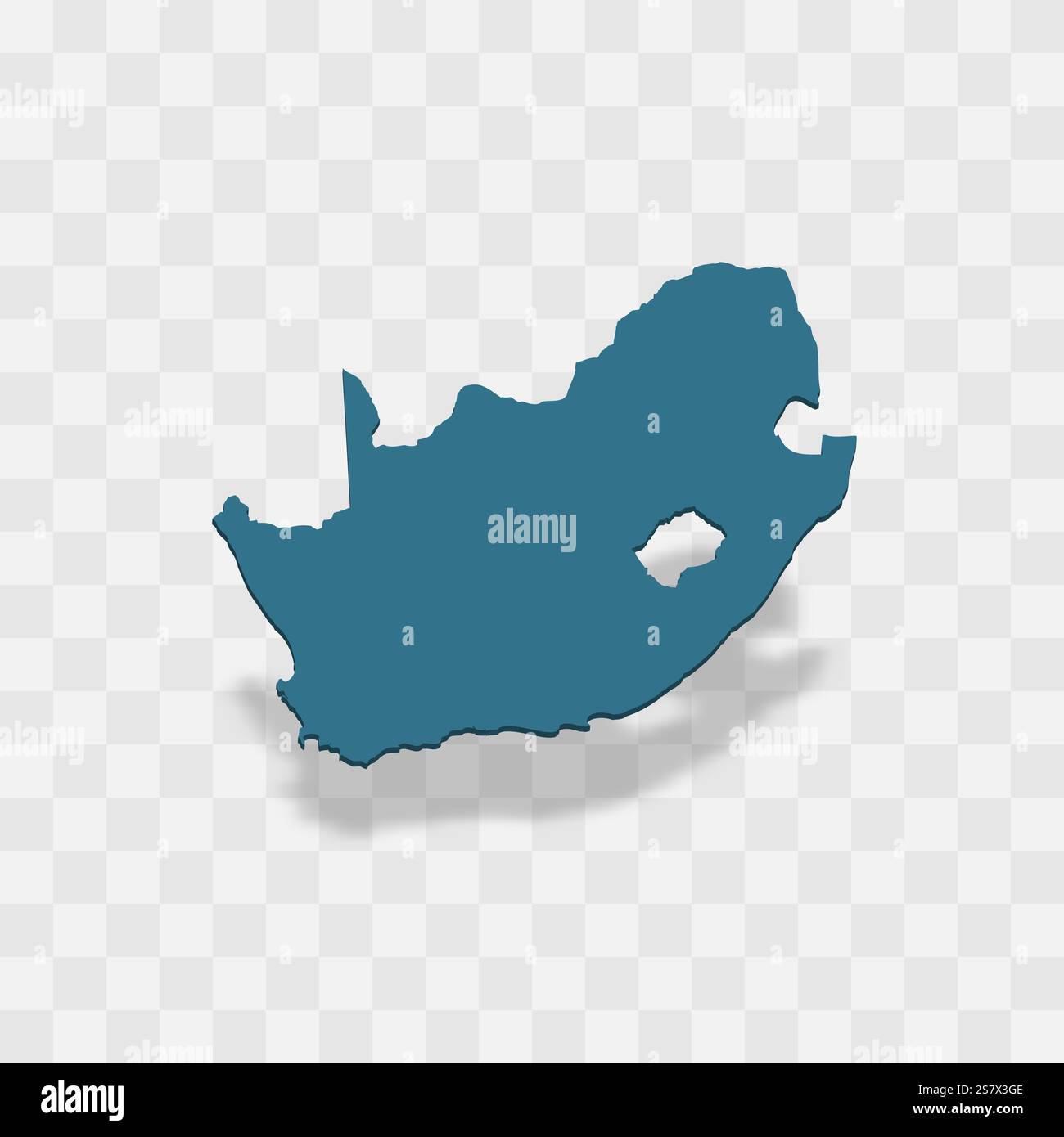 South Africa high detailed vector representation of country silhouette ...