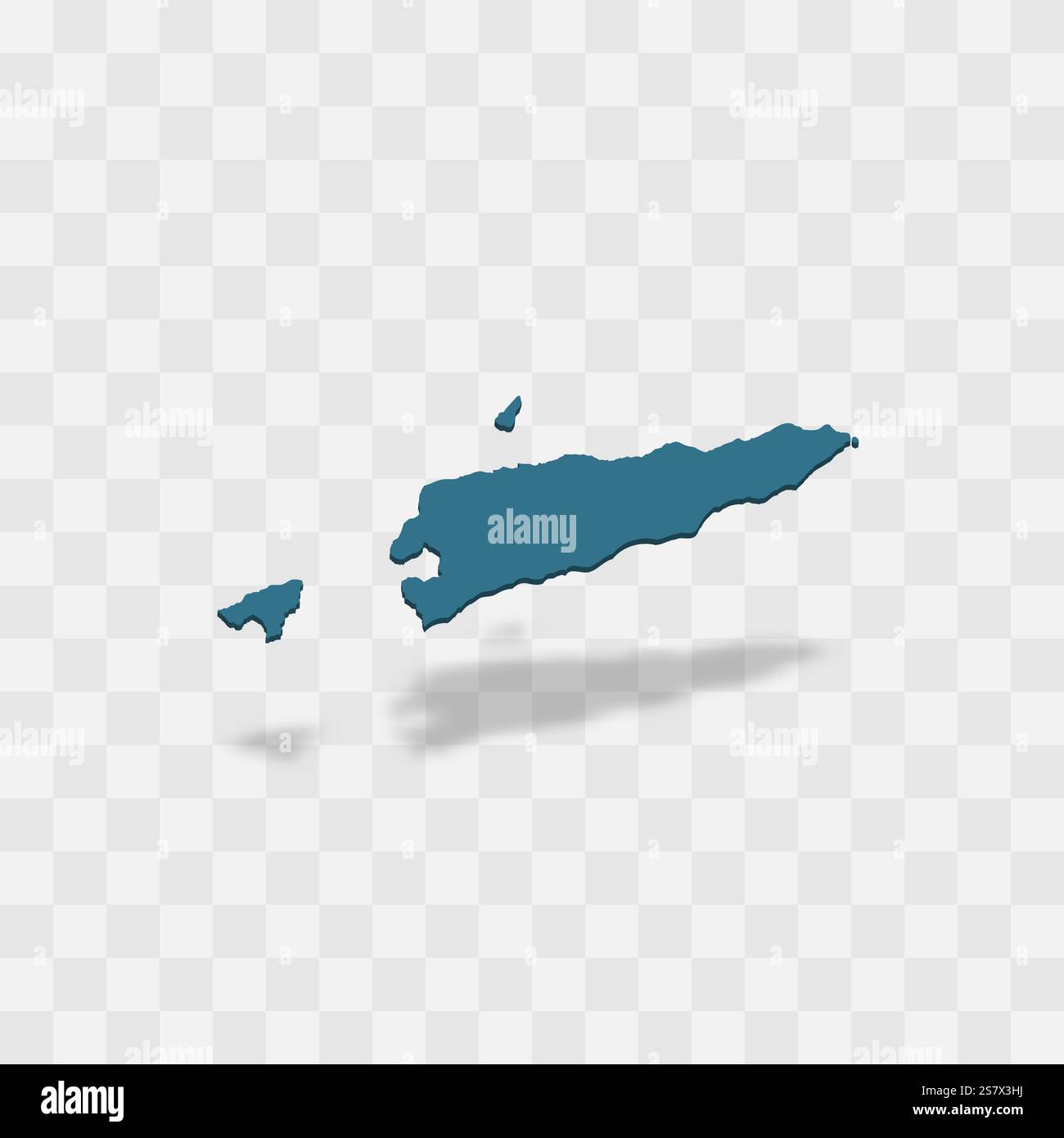 East Timor high detailed vector representation of country silhouette ...