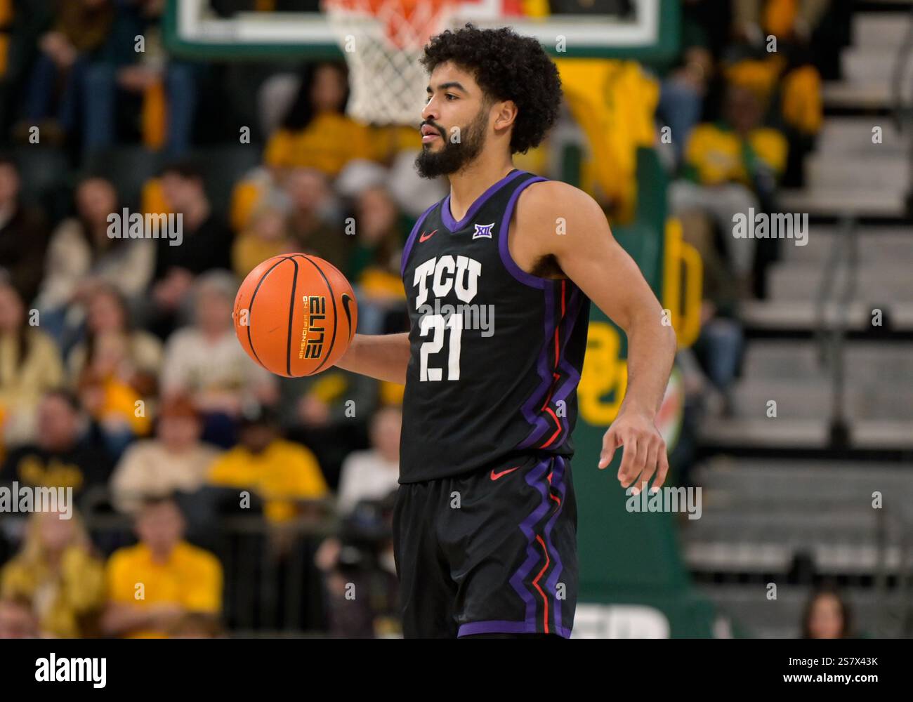Waco, Texas, USA. 24th Jan, 2025. TCU Horned Frogs guard Noah Reynolds ...