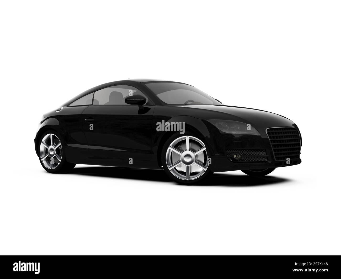 Isolated beautiful black car on white background Stock Photo - Alamy