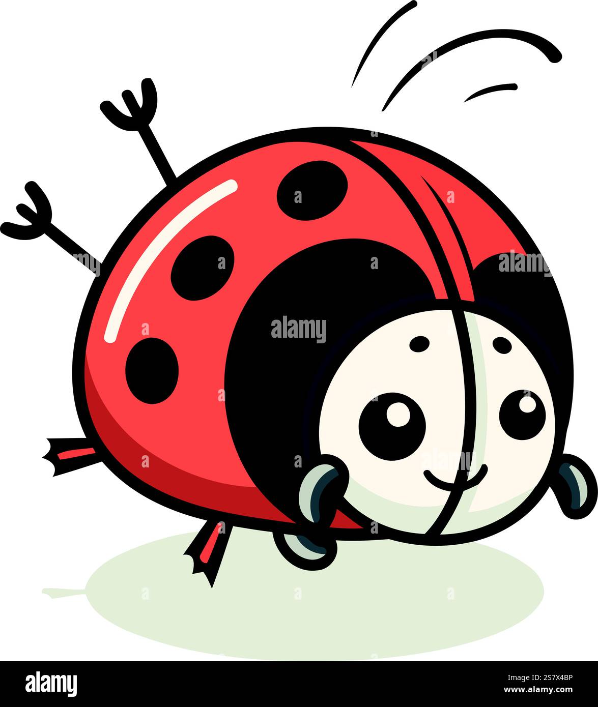 Cute ladybug cartoon isolated on white background. Vector illustration ...