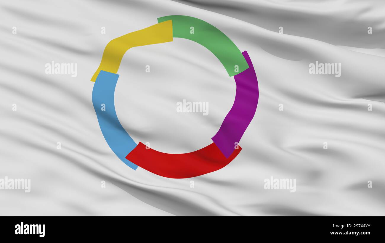 La Francophonie Flag, Closeup View Stock Photo - Alamy