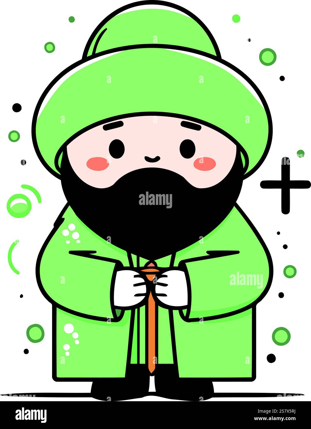 Cute Cartoon Snowman Character Mascot Vector Illustration Stock Vector ...
