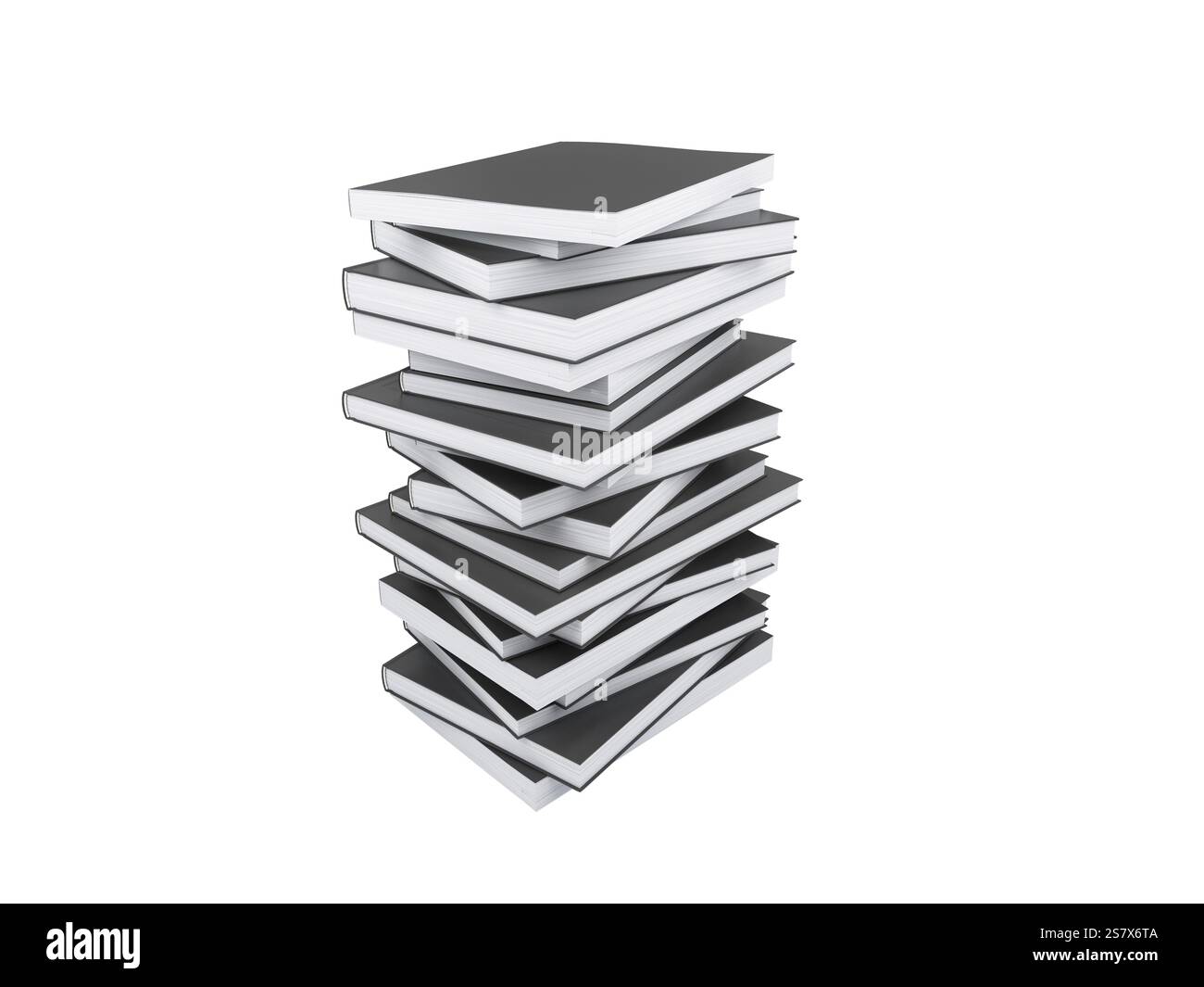 Isolated books over white background Stock Photo - Alamy