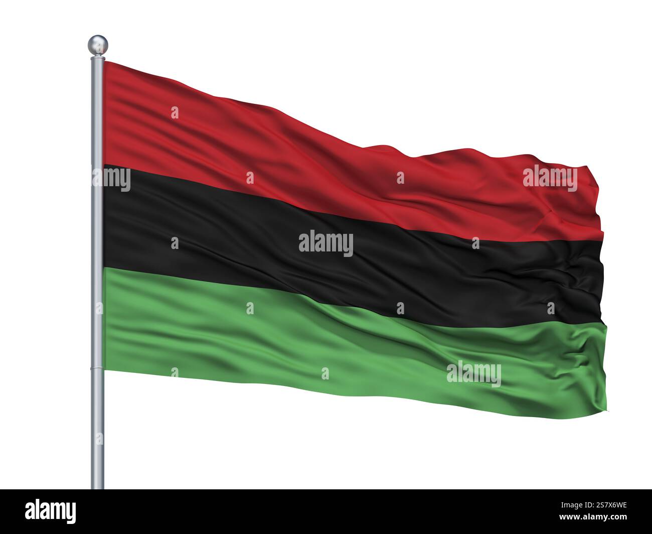 Panafrican Unia Afro American Black Liberation Flag On Flagpole ...