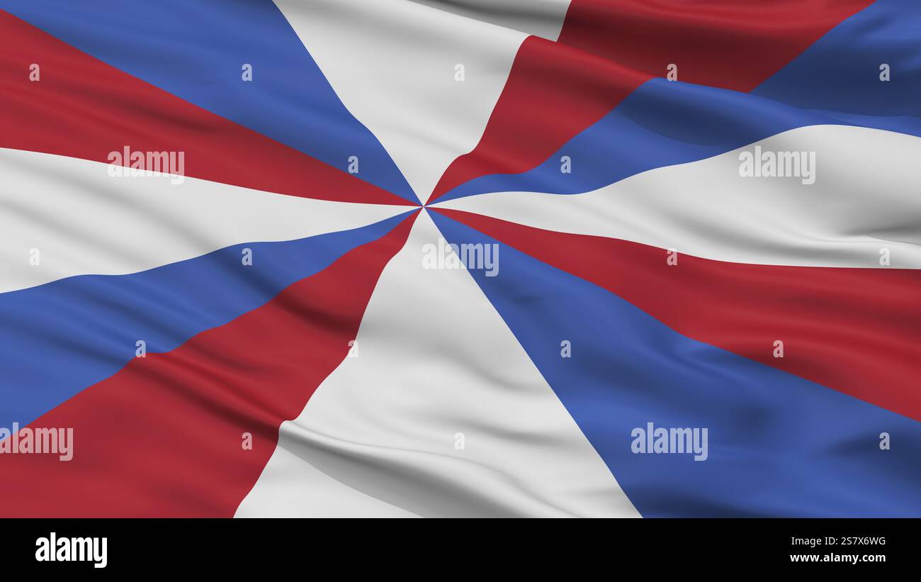 Naval Jack Of Netherlands Flag, Closeup View Stock Photo - Alamy