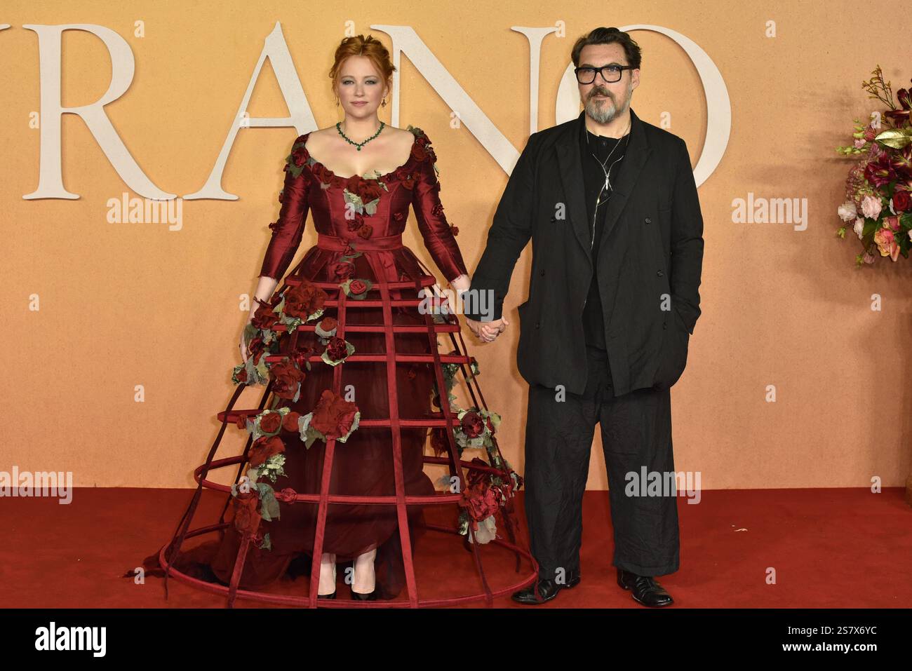 Haley Bennett and Joe Wright attends 'Cyrano' UK Premiere, at the Odeon Luxe Leicester Square in ...