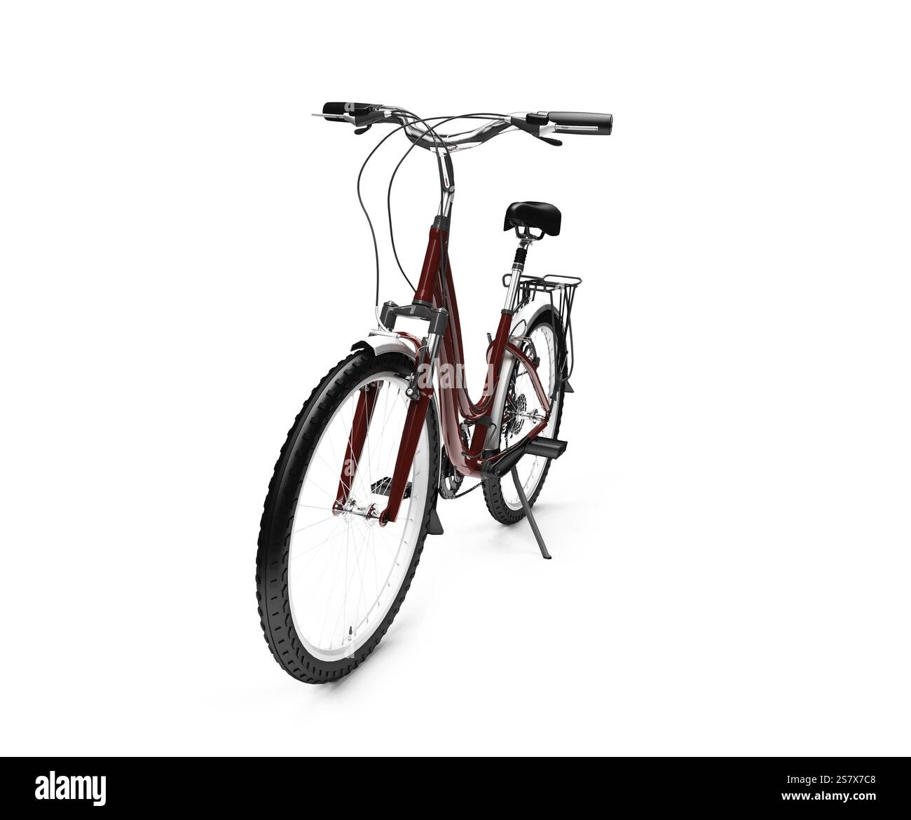 Isolated bicycle on white background Stock Photo - Alamy
