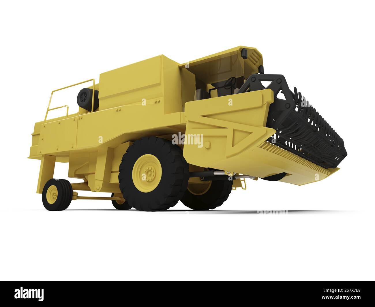 Isolated combine harvester on a white background Stock Photo - Alamy