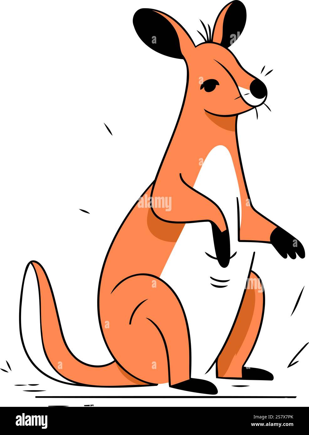 Cartoon kangaroo. Vector illustration of a kangaroo Stock Vector Image ...