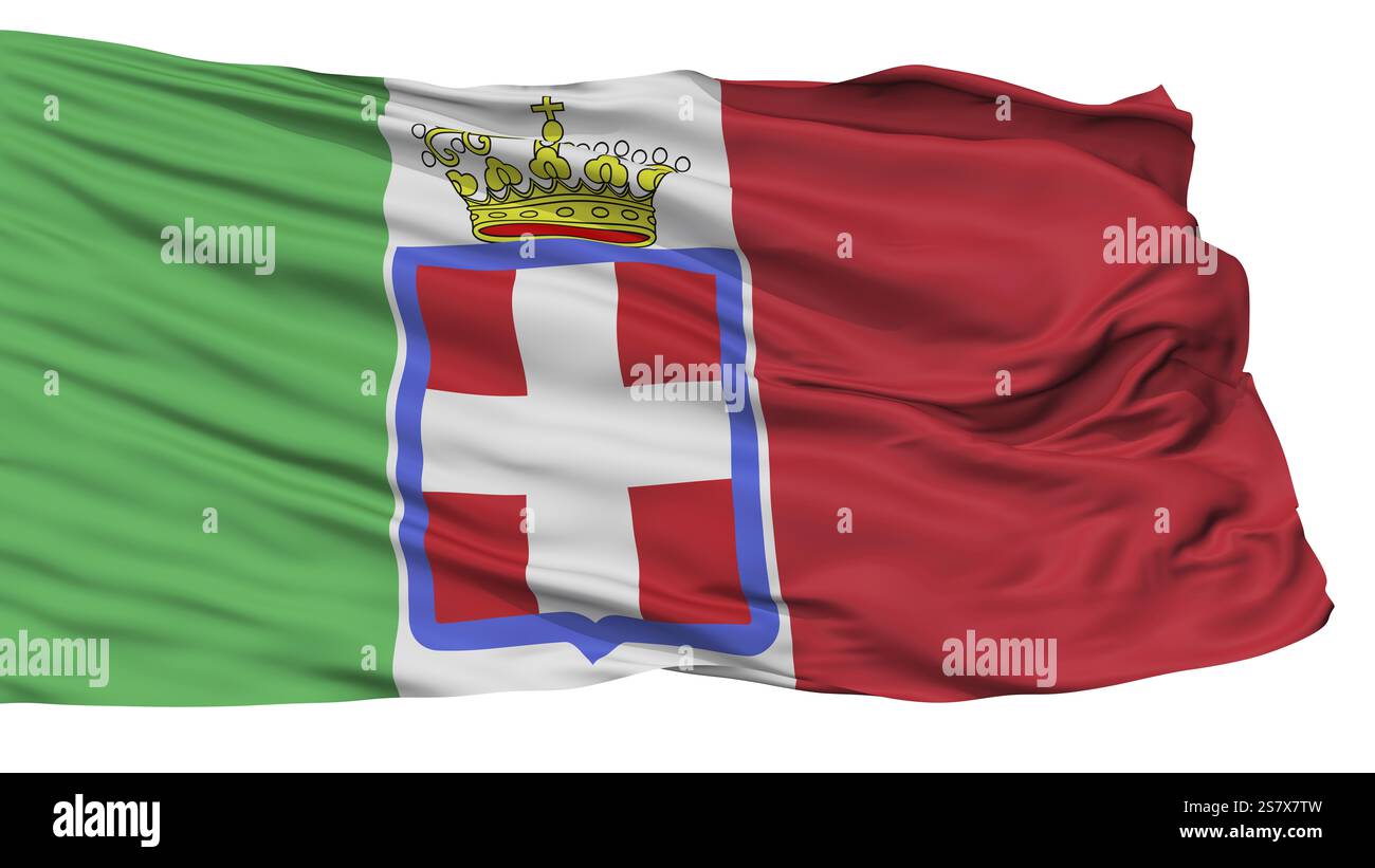 Italy 1860 Flag, Isolated On White Background Stock Photo - Alamy