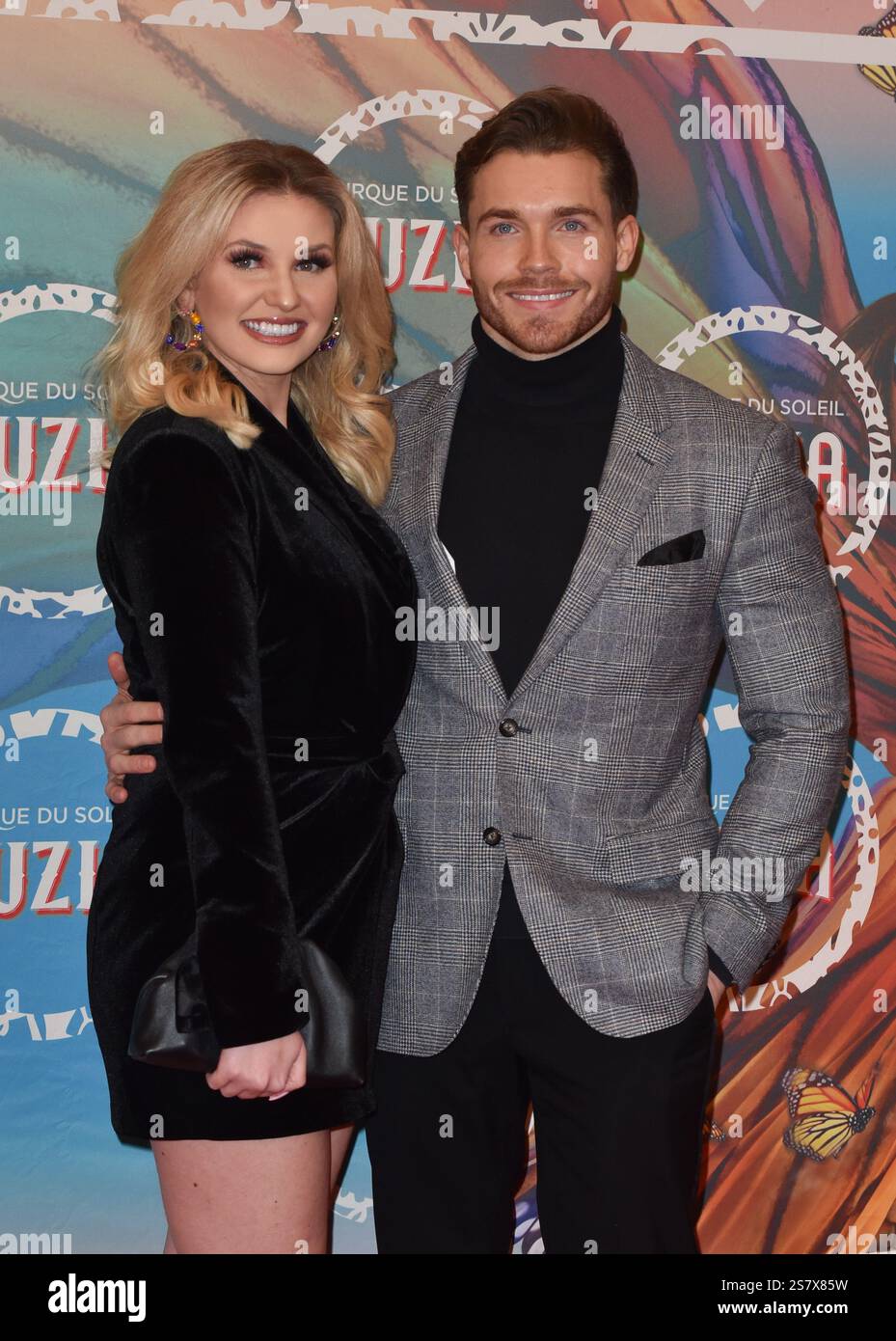 Amy Hart attends Cirque Du Soleil LUZIA premiere at the Royal Albert ...