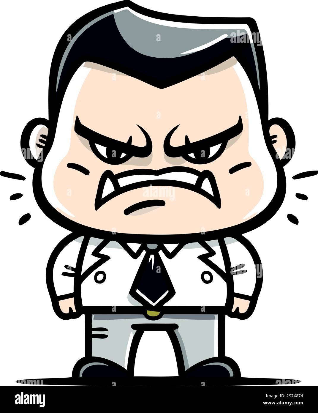 Angry Boss Cartoon Vector Illustration Stock Vector Image & Art - Alamy