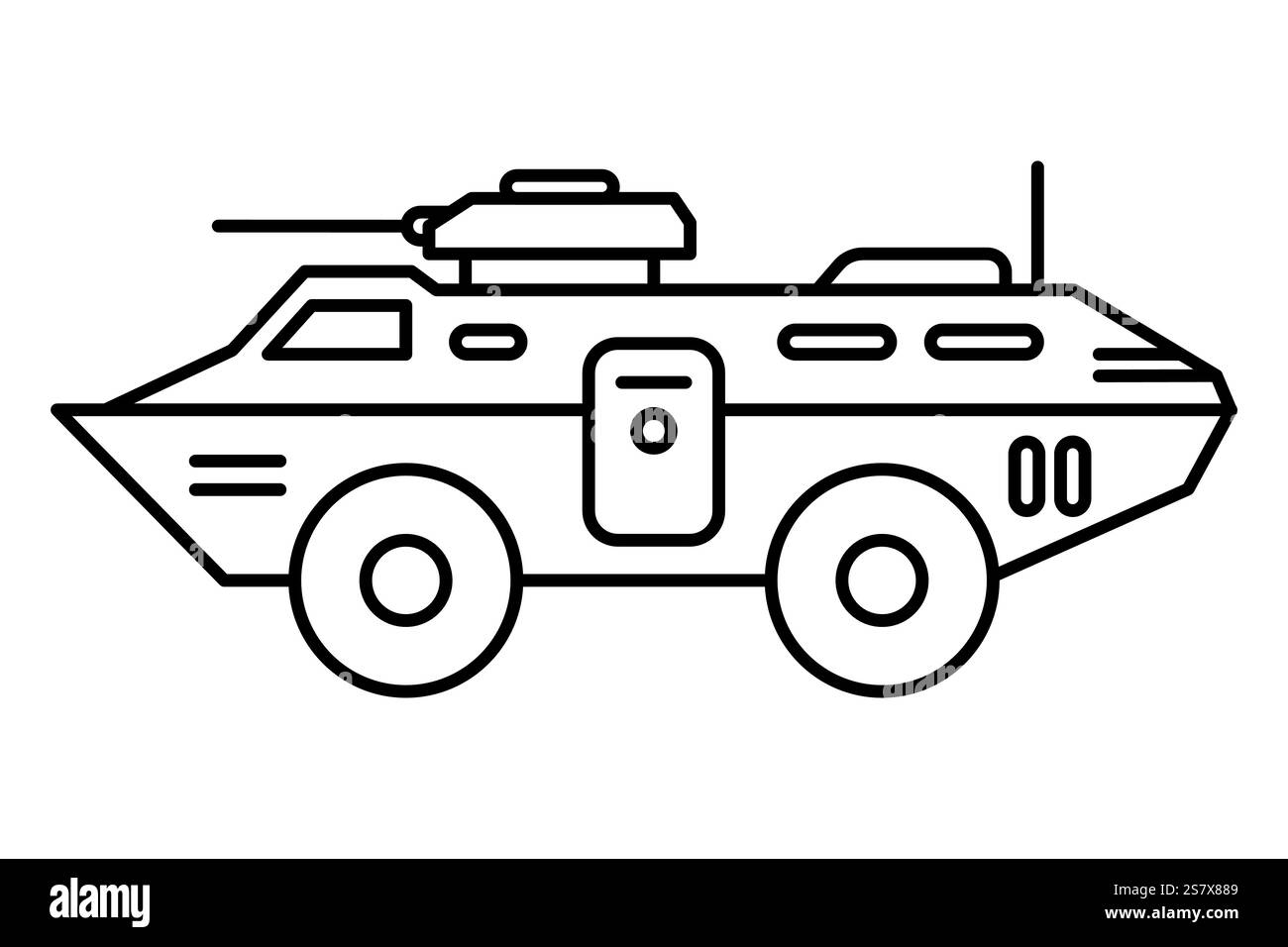 Military vehicle clip art. Outline design for kids drawing and coloring ...