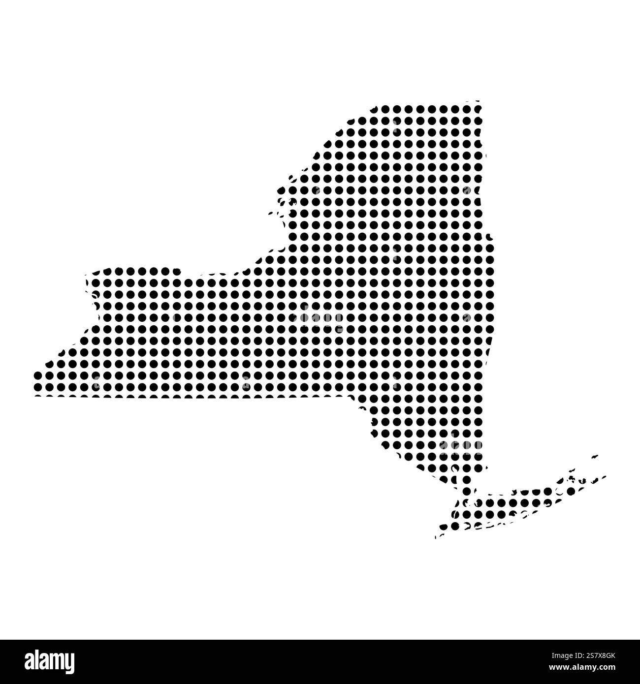 New York State dotted map isolated on white background. Vector design ...