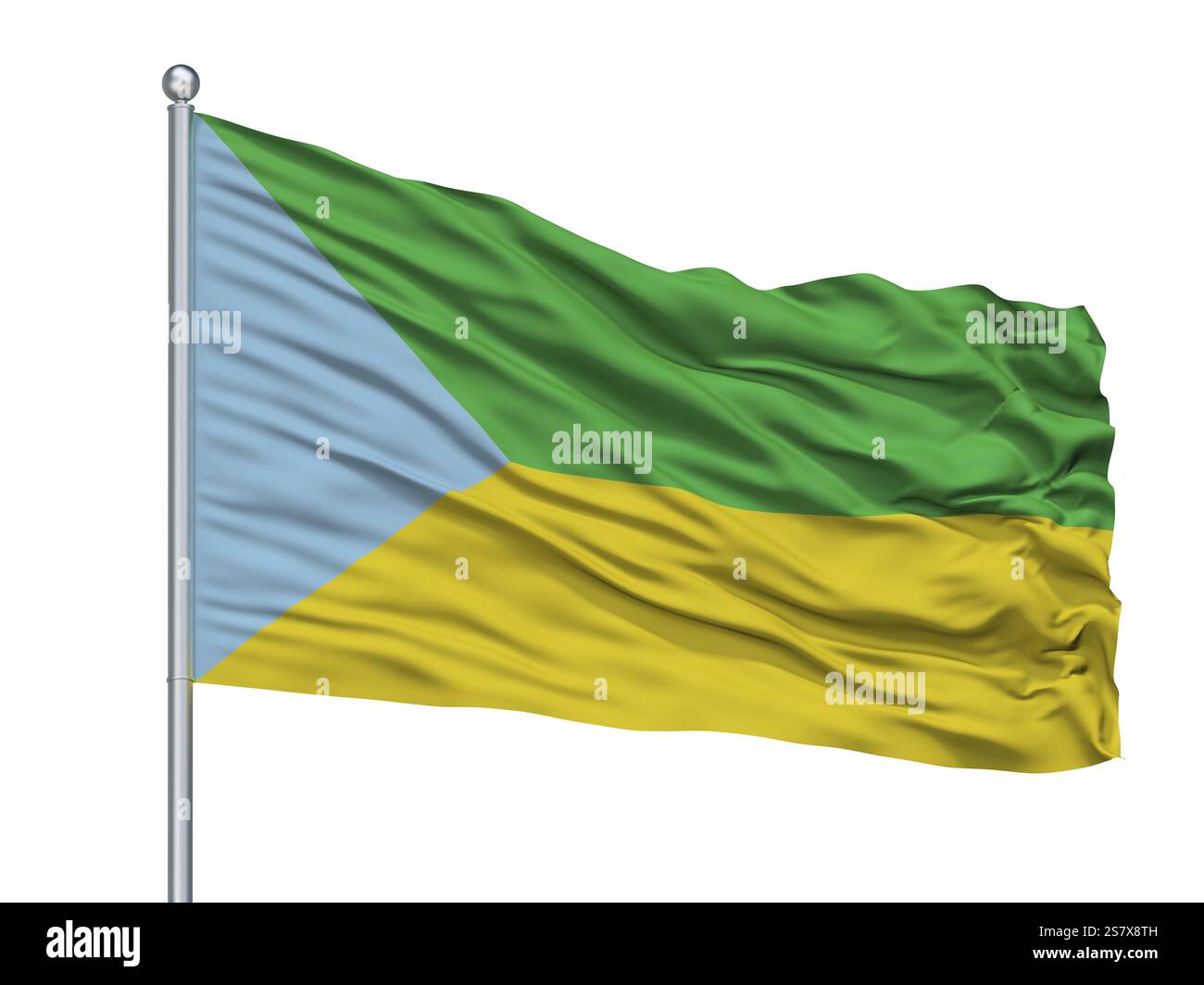 Mongui City Flag On Flagpole, Country Colombia, Boyaca Department ...