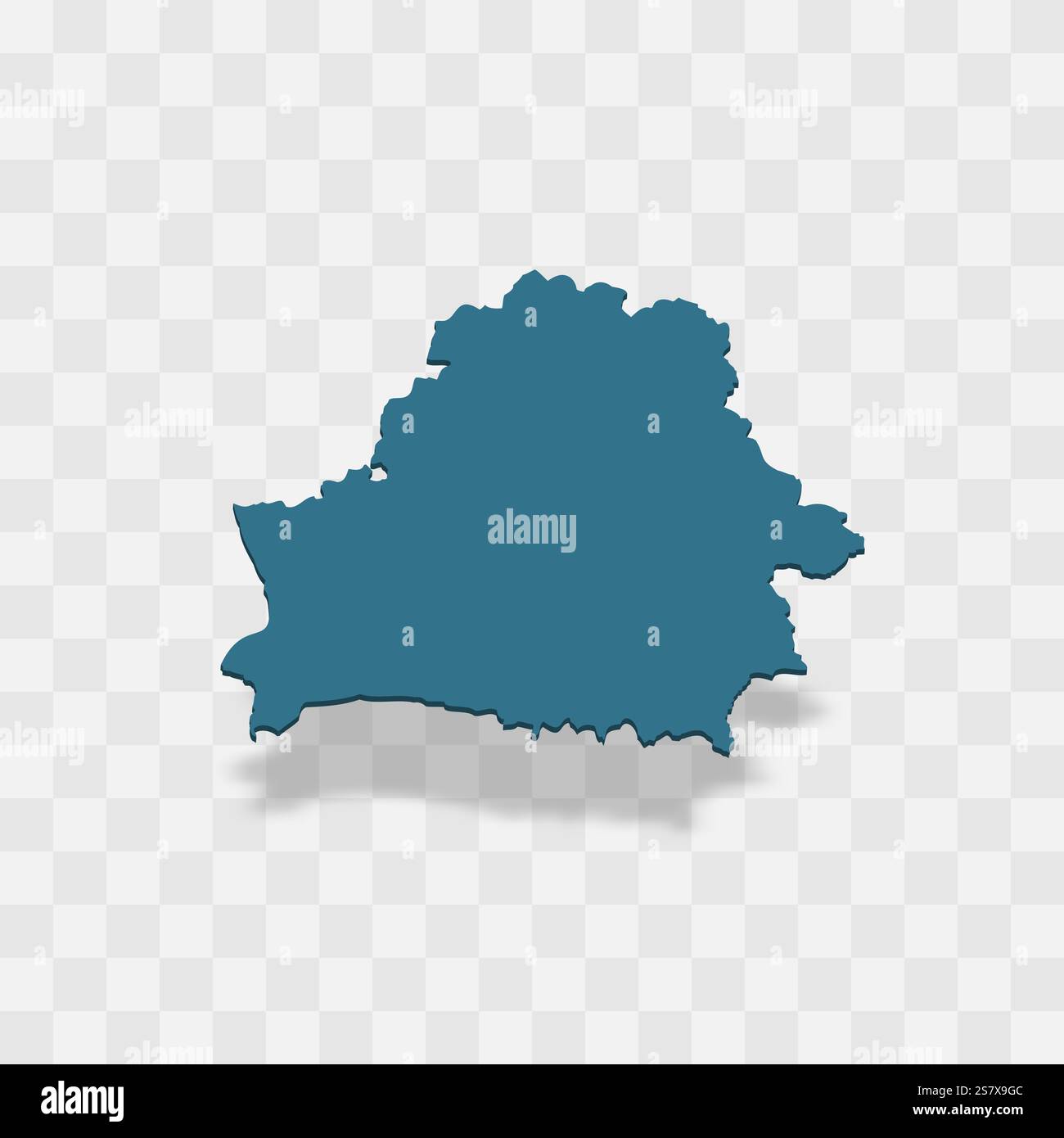 Belarus high detailed vector representation of country silhouette. 3D ...